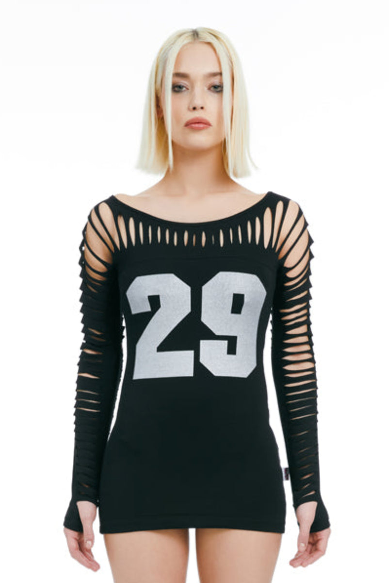 Punkyfish Black Slinky Extreme Cut Out Dress